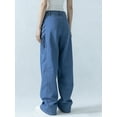 Plus-Size Women's Blue Wide-Leg Jeans,Side Drawstring Design - Walmart.com