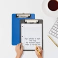 1InTheOffice Small Clipboards 6x9 Plastic Memo Size, Translucent Blue ...