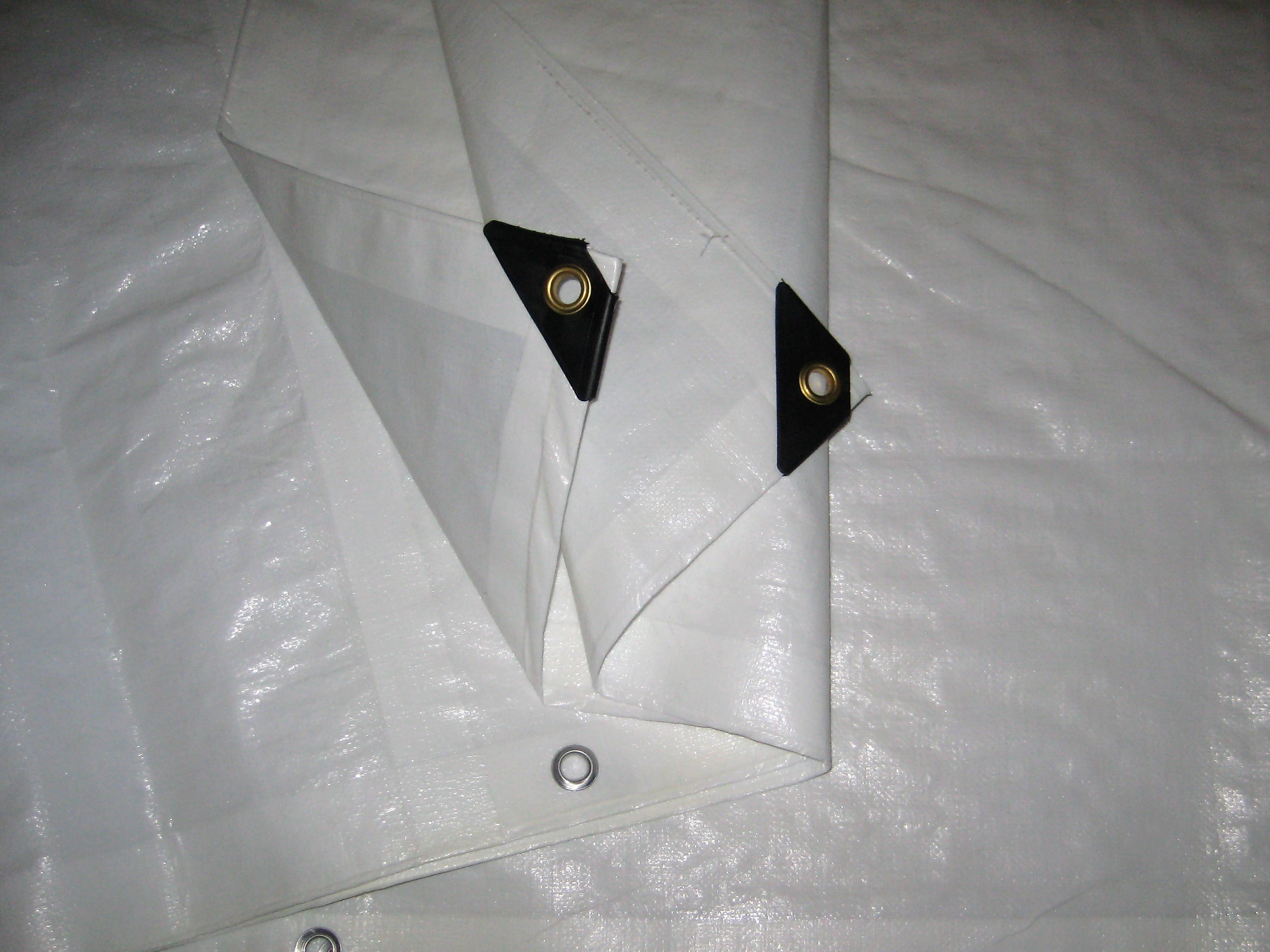 Harpster Tarps 7' x 10' Heavy Duty White 6 oz. Poly Tarp 12 Mil ...