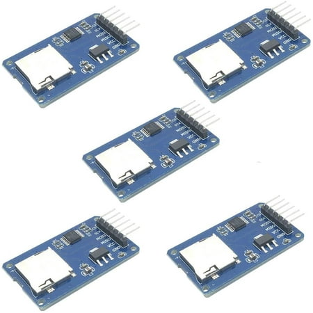 5pcs Micro SD TF Card Adater Reader Module 6Pin SPI Interface Driver ...