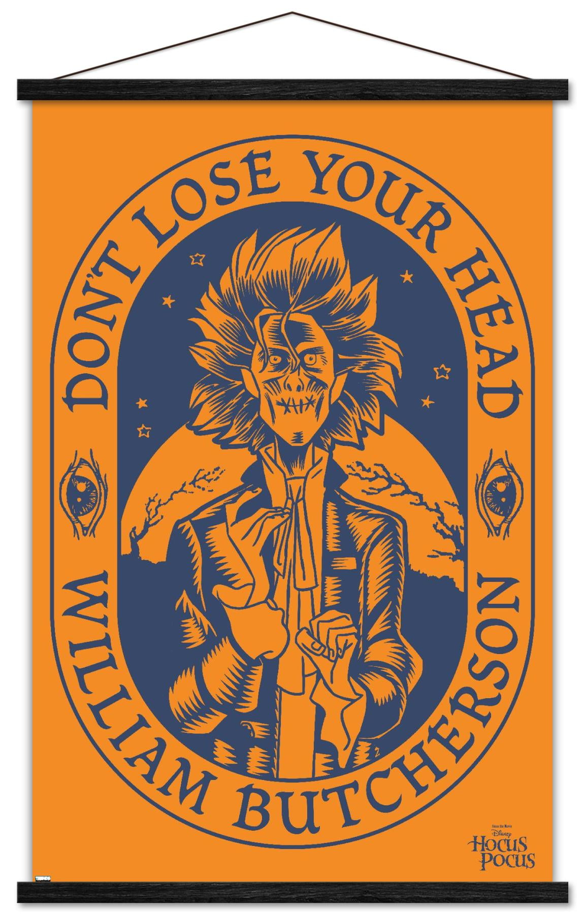 Disney Hocus Pocus - William Butcherson Wall Poster with Wooden ...
