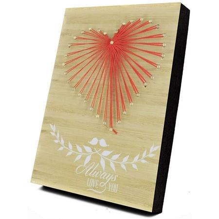 DIY Nail String Art Kit Heart Shape 3D Drawing Nails Winding Lines ...