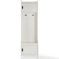Bowery Hill Wood Hall Tree with 2 Cabinet Doors in Distressed White ...