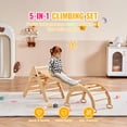 SKYSHALO 5-in-1 Climbing Playset for Toddlers, Includes Triangle, Ramp ...