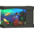 Playlearn Mini Aquarium Artificial Fish Tank with Moving Fish – USB ...