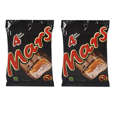 Mars Candy Chocolate Bars, Soft Nougat and Caramel Centre, Multipack 4 ...