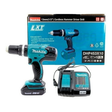 Rotomartillo Atornillador Inalámbrico 18V 1/2"+Cargador+2 Baterías+Maletín DHP481RTJ Makita ...