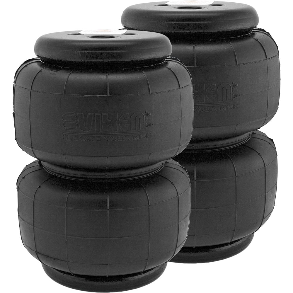 Vixen Air 1/2" NPT Single Air Port Suspension Air Spring/Air Bag Dual ...
