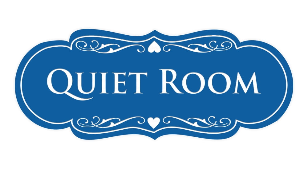 Signs ByLITA Designer Quiet Room Sign (Blue) - Small - Walmart.com
