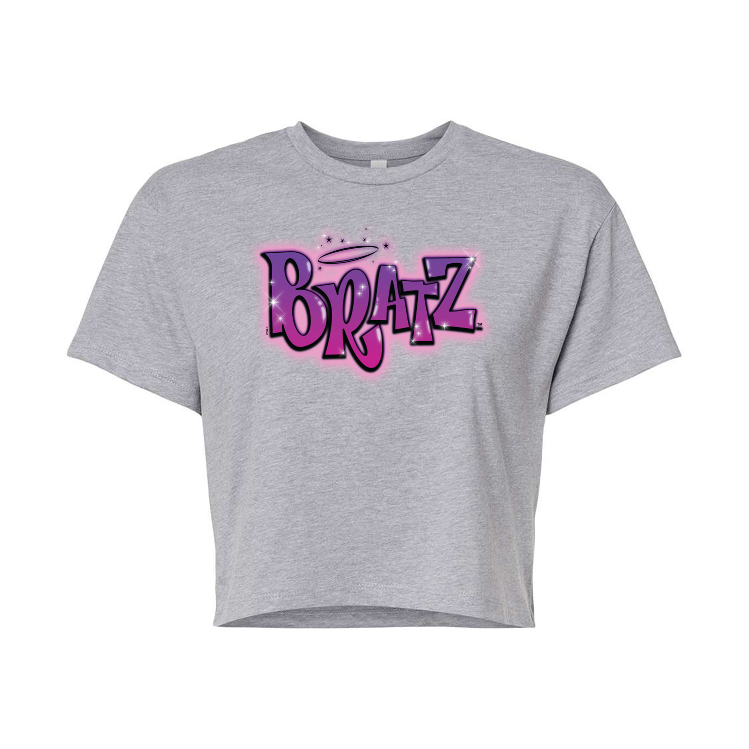 Bratz - Original Airbrushed Logo - Juniors Cropped Cotton Blend T-Shirt ...
