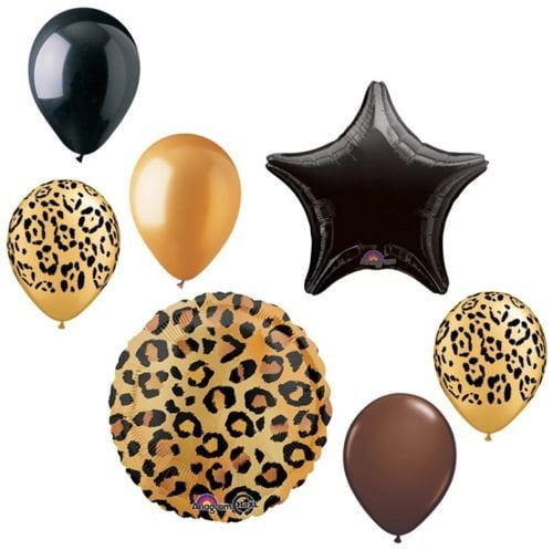 Safari Jungle Cheetah Leopard Print 7 Pc Party Bouquet Decoration ...