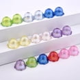 10pcs Multiple Color Acrylic Flower Bead Caps Colorful Winds Bells ...