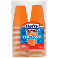 Hefty Everyday Easy Grip Plastic Cups, Orange, 18 oz, 50 count ...