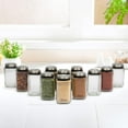 Adjustable Glass Spice Jars- 12 Premium Lids Shake Seasonings Shaker ...