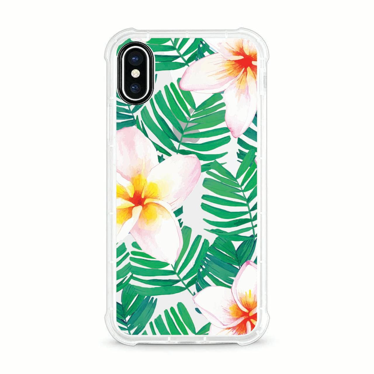 OTM Essentials iPhone X Clear Rugged Edge Phone Case, Plumeria ...