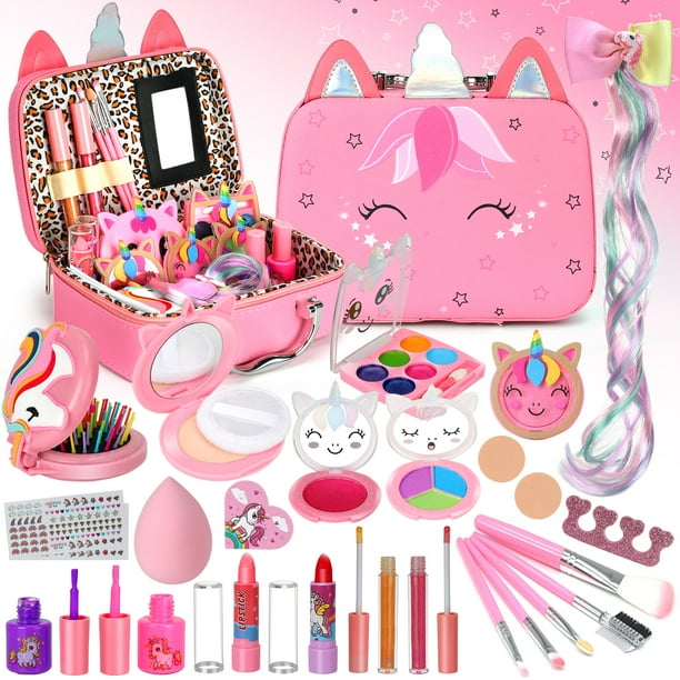 Kids Makeup Set for Girls, Sendida Real Washable Makeup Toy for Little ...