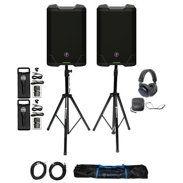 Sound Town Professional PA System with 15" Powered PA speakers, 200 ...