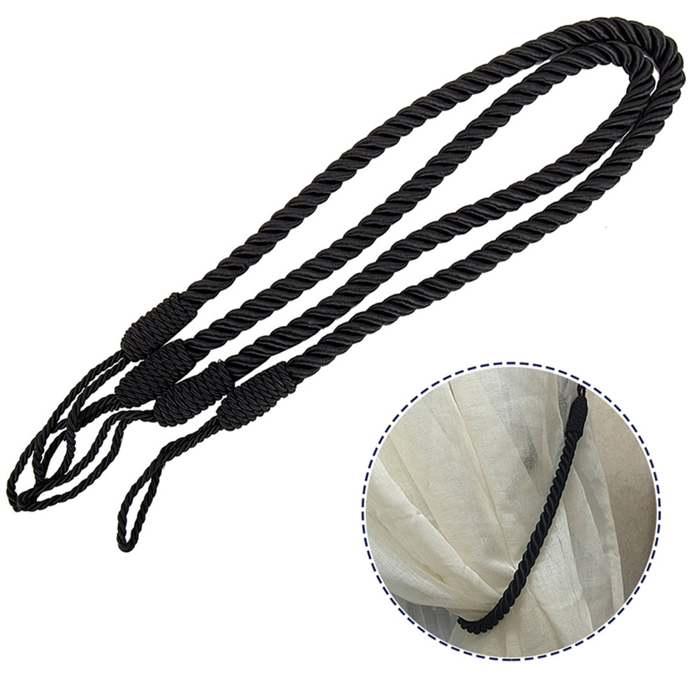 Willstar 2Pcs Tie Back Braided Curtain Hessian Rope Natural Cotton ...