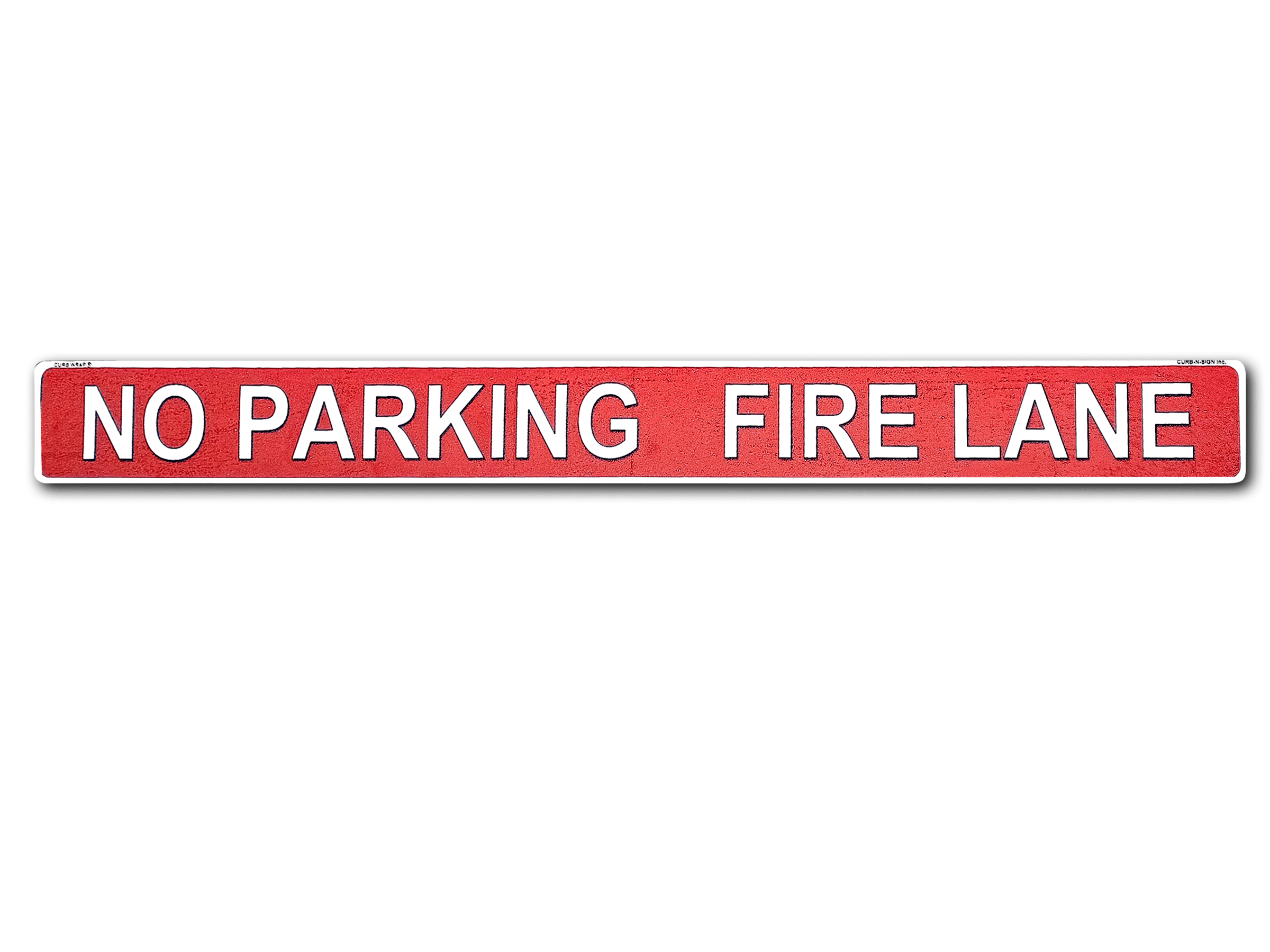Curb-N-Sign No Parking Fire Lane Curb Wrap Aluminum Sticker with Free ...