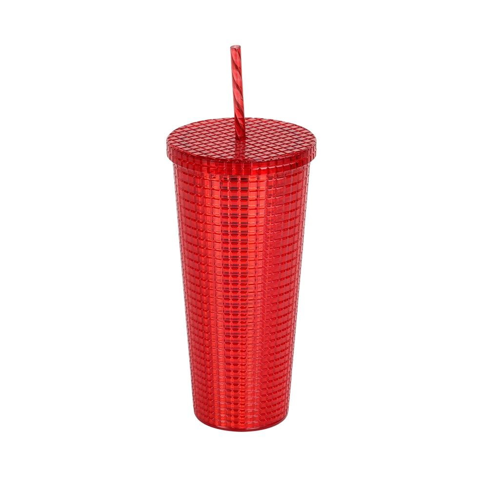 Vaso Con Popote Mainstays Textura Rojo 700 ml | Walmart en línea