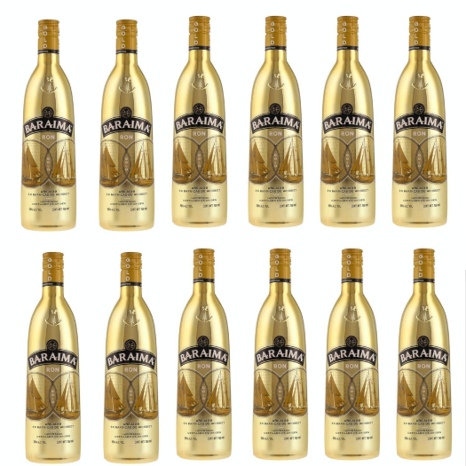 Pack de 12 Ron Baraima Gold 750 ml | Bodega Aurrera en línea