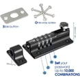2 Pack Combination Locking Bolt 4 Digit, Sliding Bolts Latch ...
