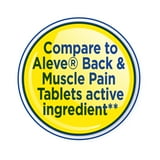 Equate Back and Muscle Pain Relief Tablets 220mg 200 Count for Up to 12 ...