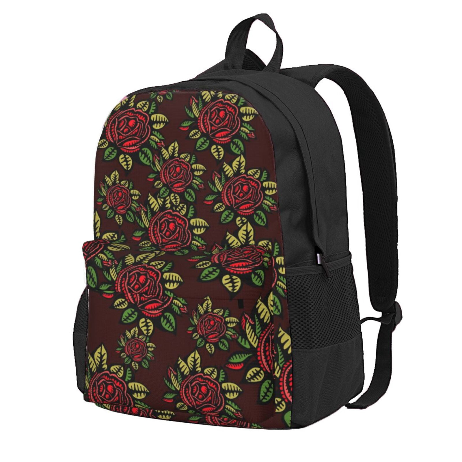 XMXY Abstract Red Roses Flowers Backpack Laptop Bag for Women, School ...
