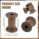 30Pcs Antique Wooden Empty Spools 1.18" Empty Thread Spools Wooden ...