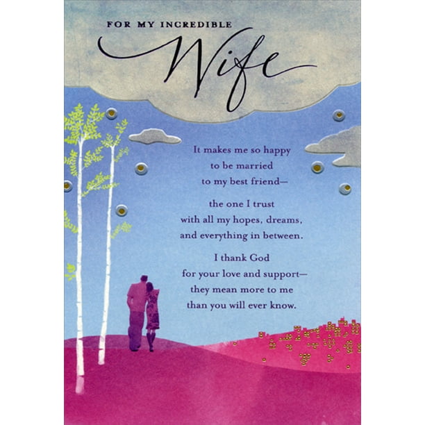 Hallmark Incredible Wife Silver Clouds Religious Birthday Card With hallmark-incredible-wife-silver-clouds-religious-birthday-card-with