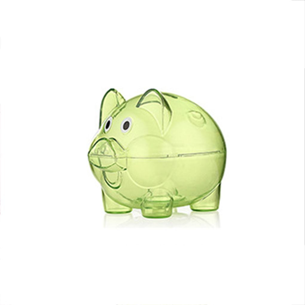 Transparent Plastic Money Saving Box Case Coins Piggy Bank Cartoon Pig ...