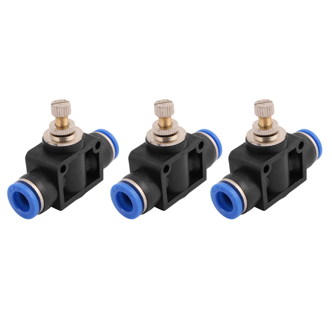 3pcs Tube Speed Control Quick Connector Pneumatic Push In Fitting 10mm ...