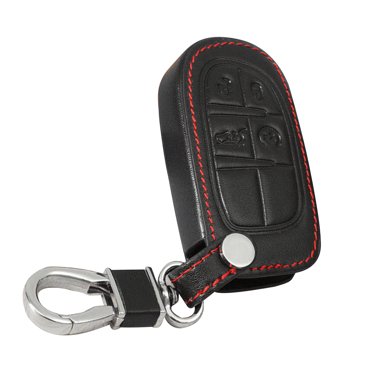 Au-TOMOTIVE GOLD Jeep Black Oval Leather Key Fob - Walmart.com