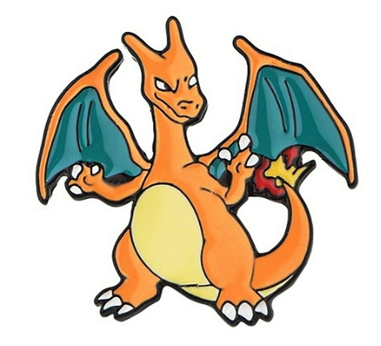 Pokemon Charizard 1 Inch Tall Enamel Metal Pin - Walmart.com