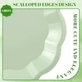30pcs Sage Green Paper Plates, 7inch Scalloped Small Dessert Cake ...