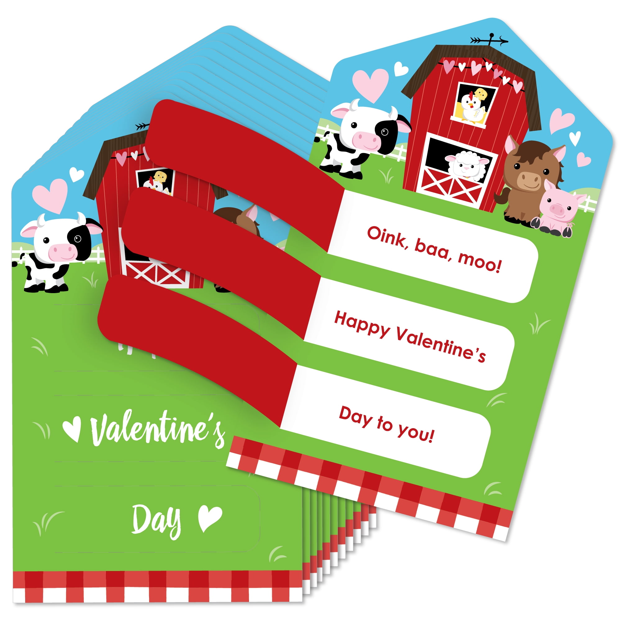 Big Dot of Happiness Farm Animals - Barnyard Cards for Kids - Happy ...