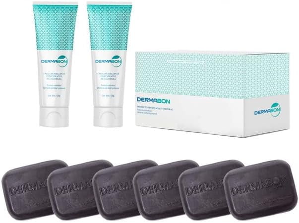 DERMABON - Kit De 6 Jabónes para el control de Psoriasis Y 2 Cremas ...