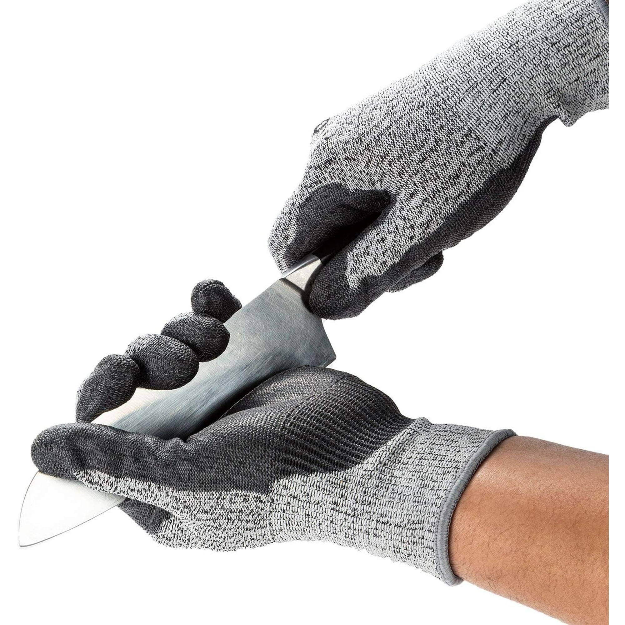 1 Pair ANSI Level 3 Cut Resistant Gloves EN388 Certified Hand Protection Gloves Size XL Grey