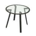 Decmode - Contemporary 20 x 24 inch round metal and mirror table ...