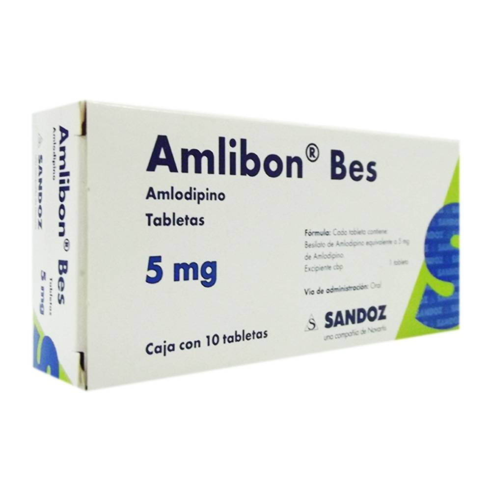 Amlibon Bes 5 mg tabletas 10 pzas | Walmart en línea