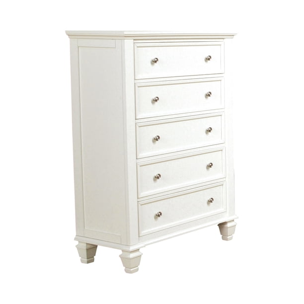 Sandy Beach 5-drawer Rectangular Chest White - Walmart.com - Walmart.com