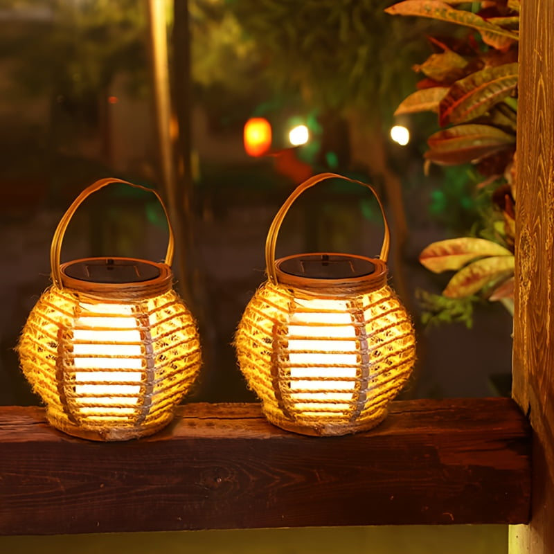 Click here for Unbranded Set Of 2 Natural Hemp Rope Woven Solar-P... prices