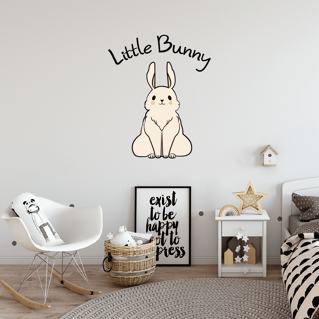 DS Inspirational Decal Little Bunny Wall Art Decal | 20" x 22" Vinyl ...