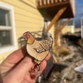 Acrylic Chicken Badge Reel ID holder: Gift for Bird Lovers, nurses, vet ...