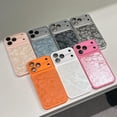 Ice Crack Back Camera Protect Phone Case for iPhone (Red,iPhone 17 ...