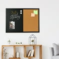 Combination Chalk and Cork Board Half Cork Bulleting Board Half Black ...
