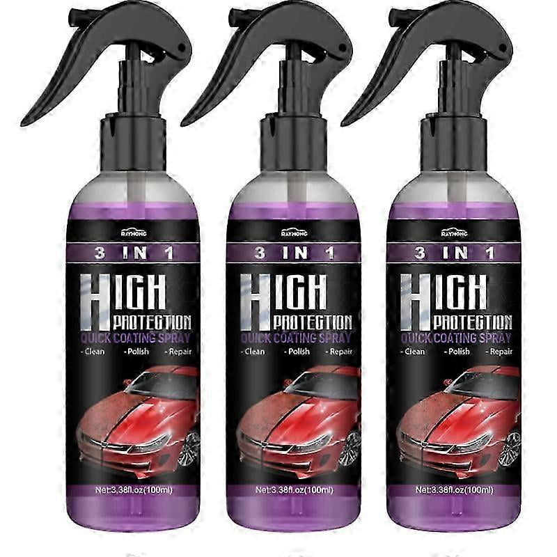1-3x100ml High Protection Quick Car Ceramic Coating Spray 3 in 1 -Fast ...