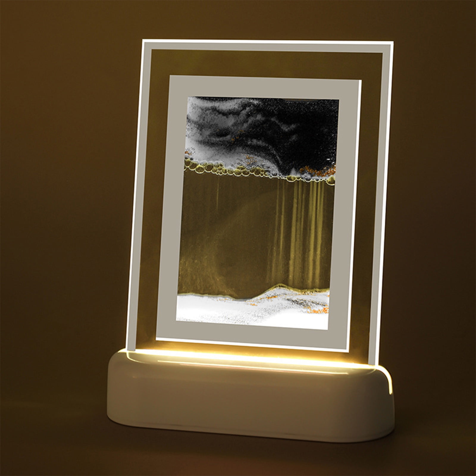 Moving Sand Art Painting Night Light, 3D Sandscape Moving Sand Picture ...