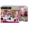Barbie Dream Closet with Barbie Doll and Accessories Wardrobe Set ...