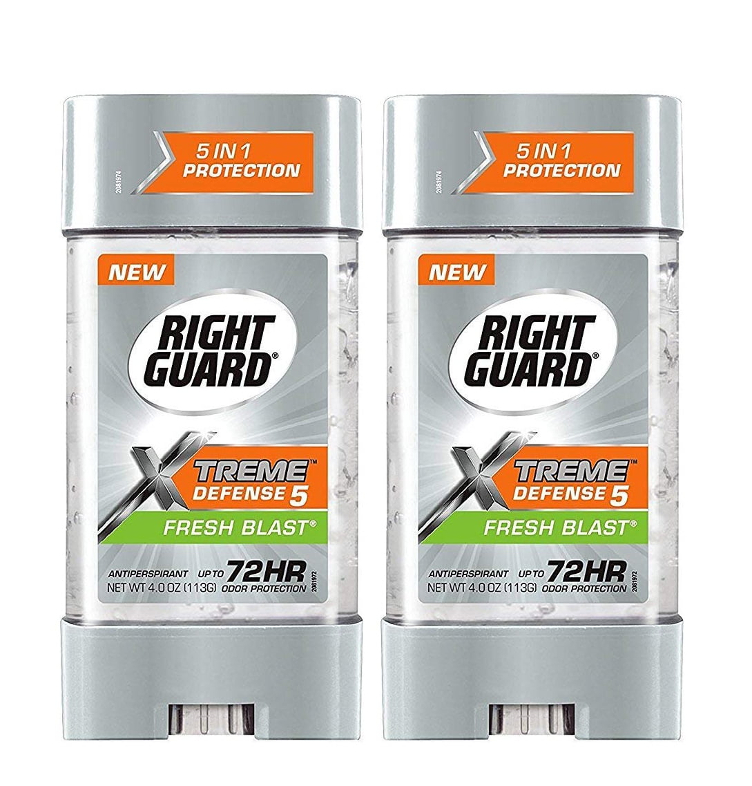 Right Guard Xtreme Total Defense 5 Mens Antiperspirant Gel Fresh Blast ...